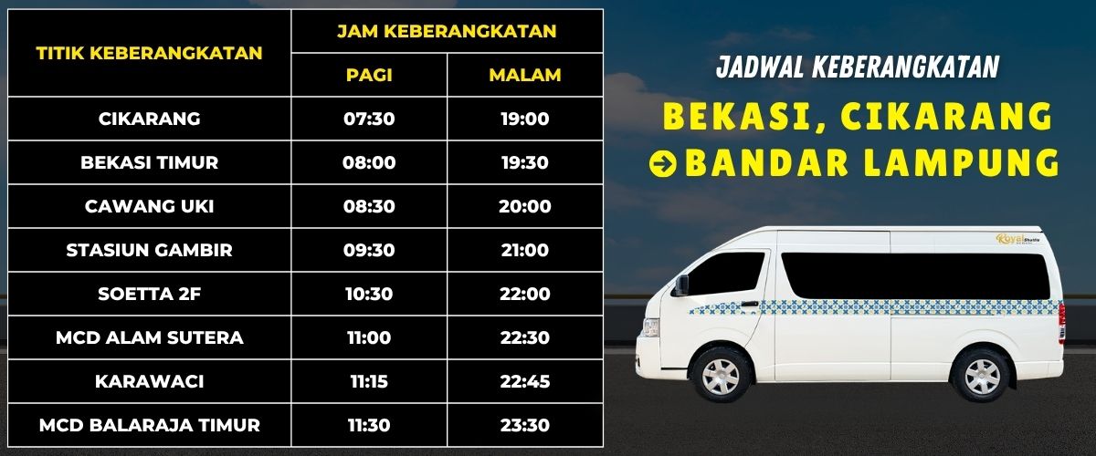 Royal Shuttle | Shuttle Jakarta Lampung Terbaik